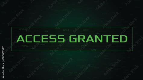 Spy And Hacker Hud With Access Granted Pop Up Vector Interface Stock Vector Adobe Stock