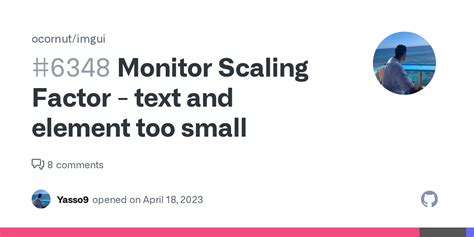 Monitor Scaling Factor Text And Element Too Small · Issue 6348