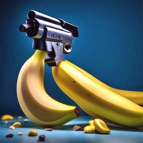 Banana With A Gun — Image Created In Shedevrum