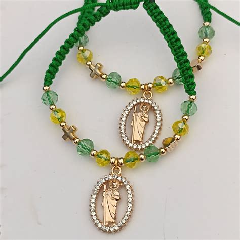 San Judas Pulsera De Mano Pulseras Bonitas Pulseras De Joyería