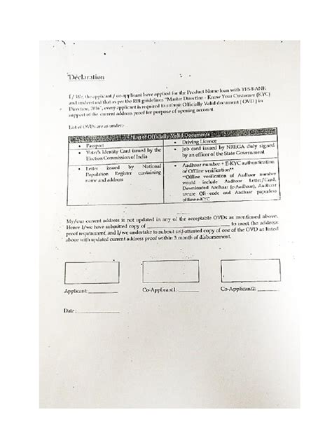 Declaration Form Pdf