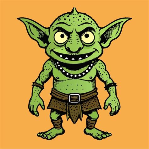 Premium Vector Cute Green Ugly Monster Goblin Creepy Zombie Hand Drawn Cartoon Character