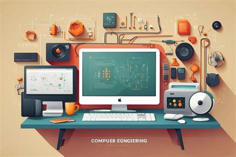 Premium Photo Illustration With Icons And Text Computer Engineering
