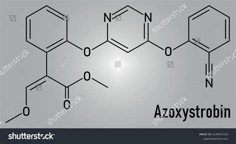 Azoxystrobin Fungicide Molecule Skeletal Formula Stock Vector Royalty
