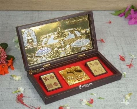 Goldtideas 24k Gold Plated Jain Mahatirth Darshan Photo Frame