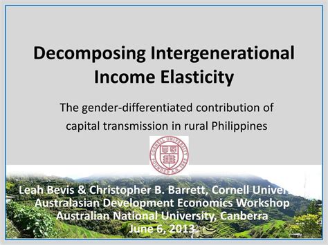 Ppt Decomposing Intergenerational Income Elasticity Powerpoint