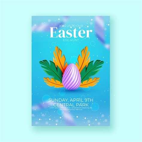 Premium Vector Happy Easter Day Vertical Poster Template Suitable For