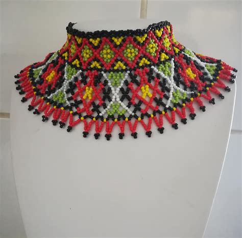 A And W Beadwork Seed Beads Contemporary Traditional Necklaces Added A