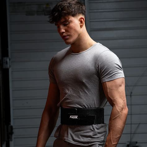 Myprotein X Joe Fazer Leather Lifting Belt Black