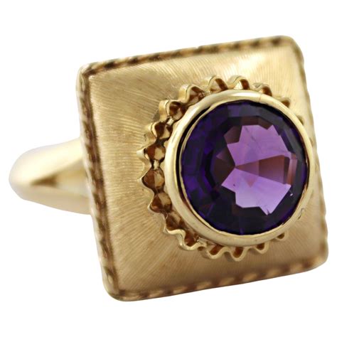 Amethyst 14k Yellow Gold Ring For Sale At 1stdibs