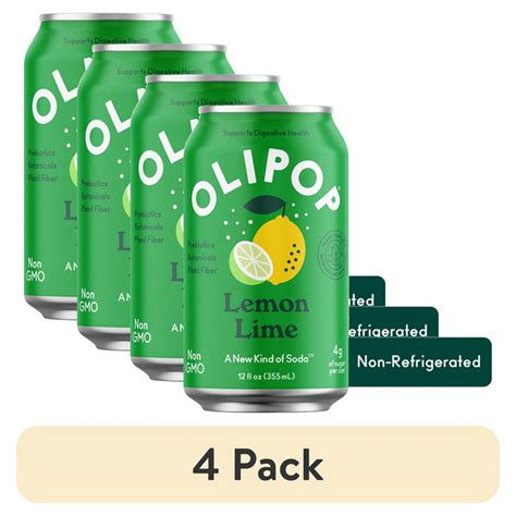 Olipop Lemon Lime Prebiotic Soda Pantry Packs 12 Fl Oz Delivery Or