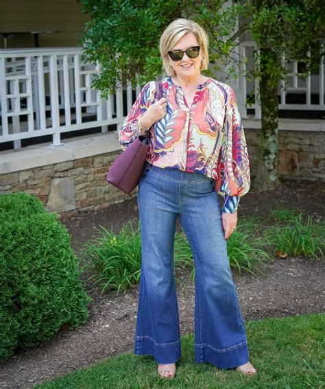 Wearing Wide Leg Jeans When Youre Over 50 Blouses To Wear With Wide