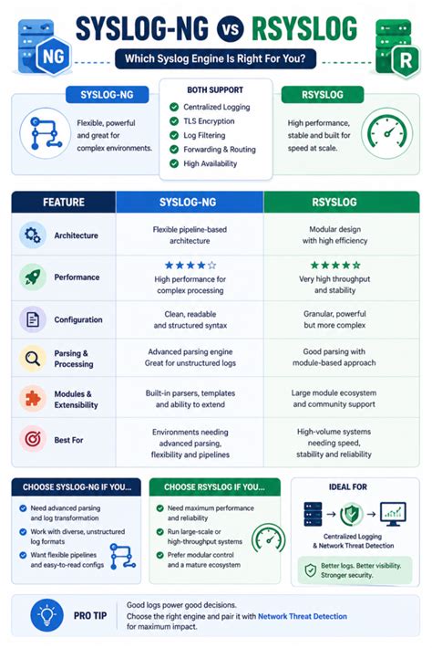 Syslog Ng Vs Rsyslog Comparison Choosing The Right Engine For Smarter