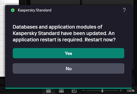 Is There A Setting For Automatic Application Restarts Kaspersky