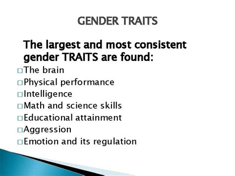 Seminar On Difference Between Gender And Sex Difference
