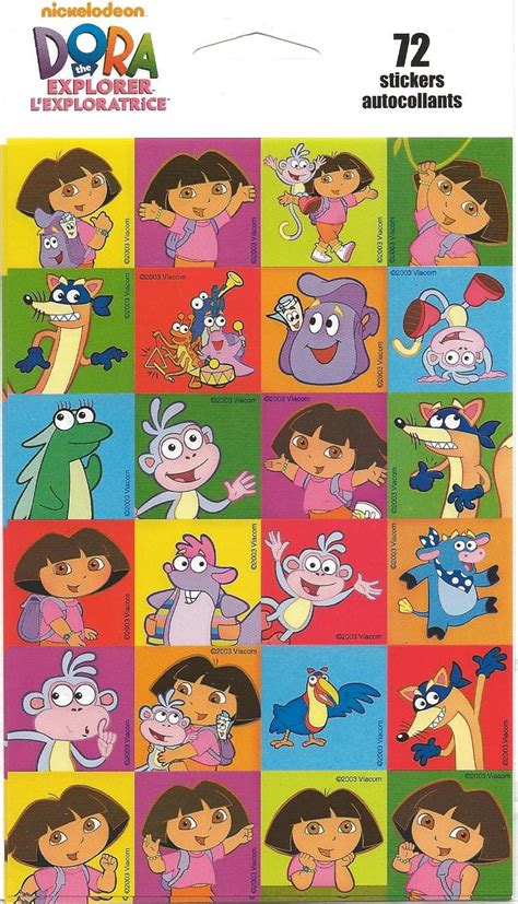 Dora The Explorer Square Scrapbook Stickers Toys And Games