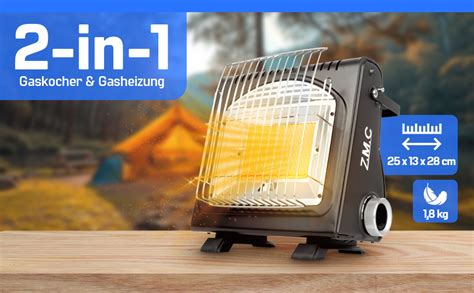 Z M C 2 In 1 Tragbare Gasheizung Und Gaskocher 28 Gaskartuschen 227g