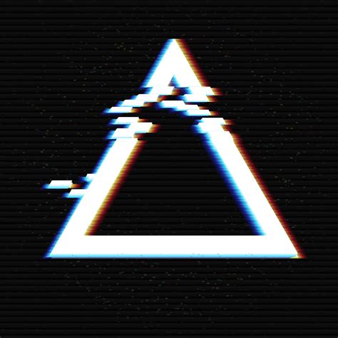 Glitched Triangle Frame Design Distorted Glitch Style Modern