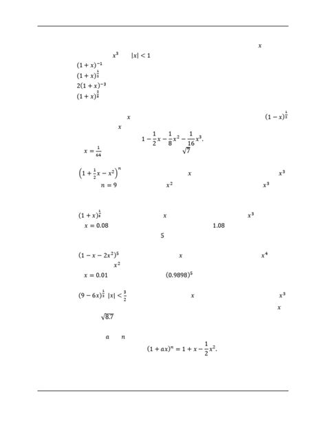 Extra Tutorial 6 Binomial Expansion Pdf