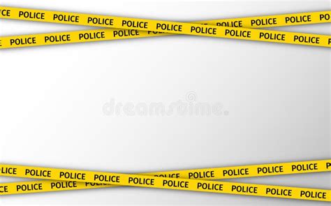 Striped Police Ribbons For Crime Places Seamless Security Borders Stock Vector Illustration