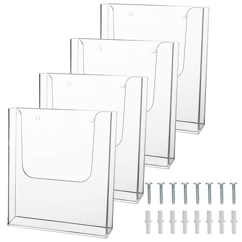 Jaltago Acrylic Brochure Holder 8 X 115 Inches Brochure Holder Wall Mount Flyers