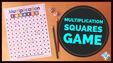 Multiplication Squares Game — Games 4 Gains Jeux Mathématiques Jeux