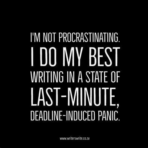 Im Not Procrastinating Writers Write