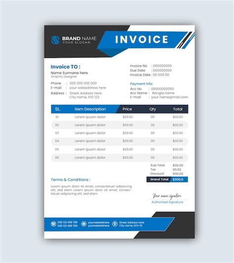Premium Vector Invoice Template Design