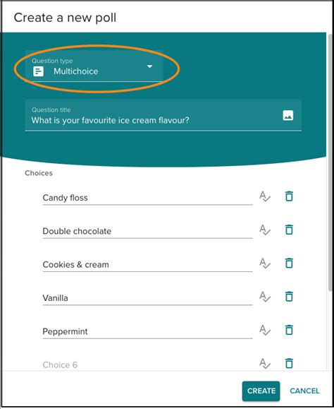 Create Multichoice Polls Vevox Helpsite