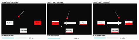 Dynamic Etm Of A Pendulum In Air In Glowscript At Different Times As