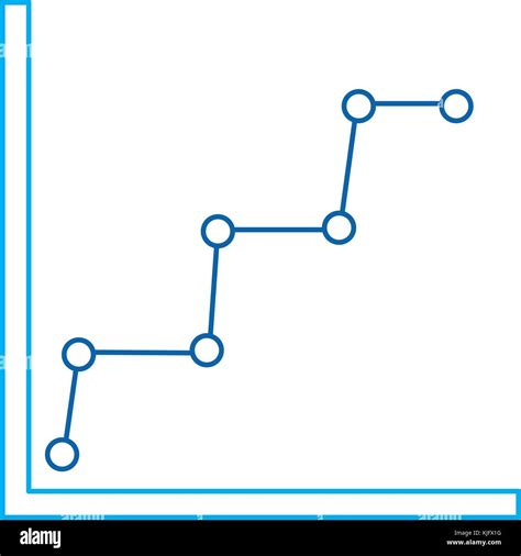 Business Graph Diagram And Statistics Dotted Line Symbol Stock Vector