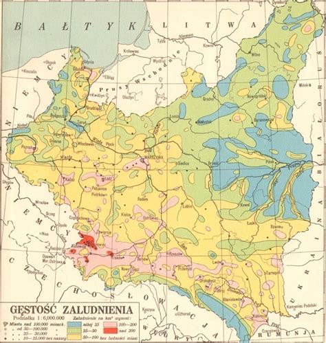 A Map Of Polands Population Density In 1930 944 × 995 Rpoland