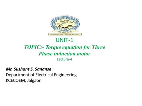 Lect No 4 Torque Equation 3 Ph Im Converted Pptx