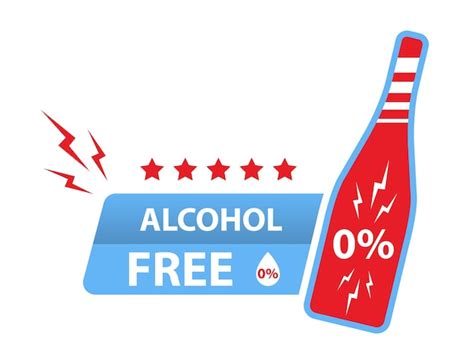 Premium Vector Zero Alcohol Flat Icon Zero Percent Alcohol Label Skin