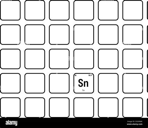 Tin Sn Periodic Table Element With Name Symbol Atomic Number And