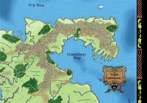 Greyhawk Poster Map Upper Right Quadrant
