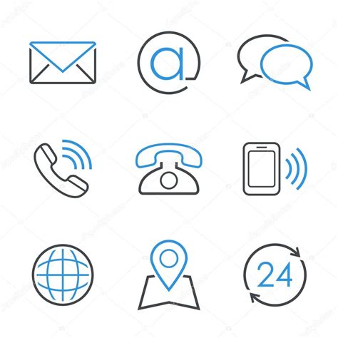 Contacts Simple Vector Icon Set Stock Vector Image By ©alexkaplun 72226323