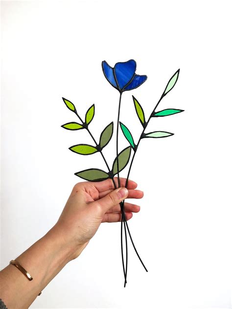 Stained Glass Wild Flower Bouquet T For Her Table Decor Everlasting