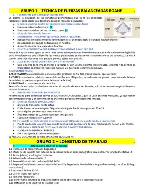 Técnica De Fuerzas Balanceadas En Endodoncia Pdf