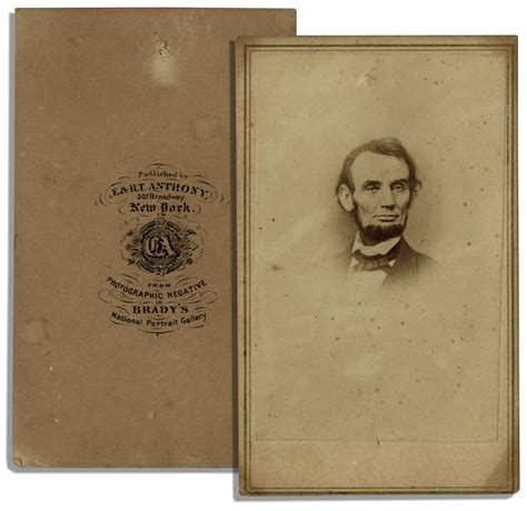 Lot Detail Abraham Lincoln Cdv Photograph By Mathew Brady