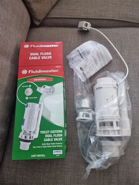 Fluidmaster Toilet Cistern Dual Flush Push Button Cable Valve New
