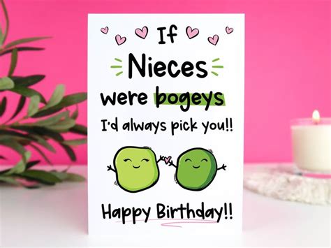 Personalised Funny Niece Birthday Card Funny Birthday Card For Niece