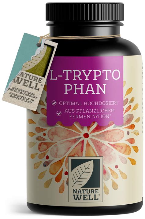 High Dose L Tryptophan Capsules 500mg Vegan 300x Formula 10 Month