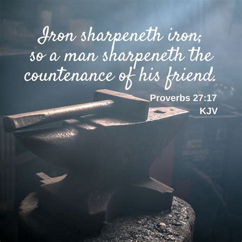 Proverbs 27 17 King James Version Bible Verse Poster For Sale By