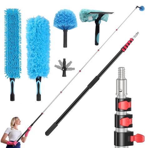 Microfiber Duster Kit 5pcs Washable Dusters With Extension Pole 5