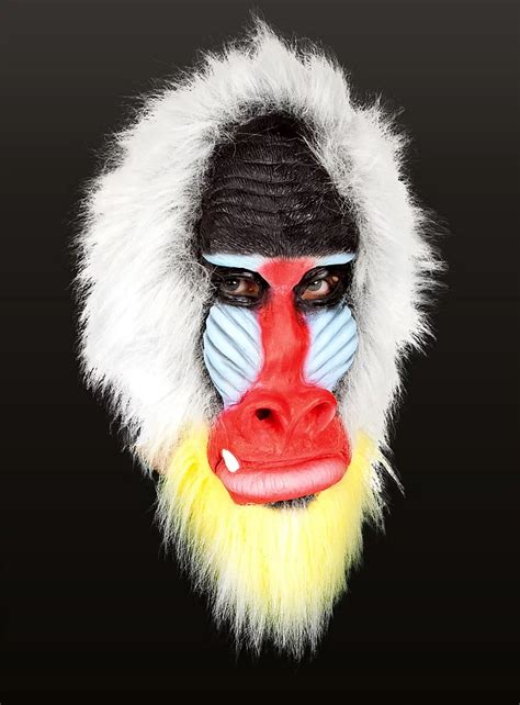 Mandrill Full Mask Made Of Latex