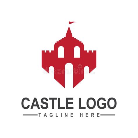 Castle Ilustration Logo Vector Template Stock Vector Illustration Of