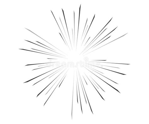 Radial Explosive Lines For Comic Books Dynamic Motion Effects Stock
