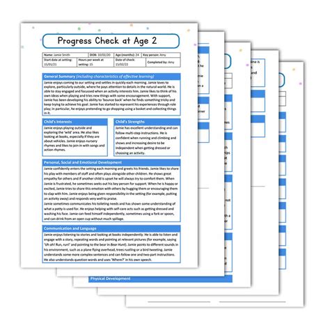 Two Year Progress Check Eyfs
