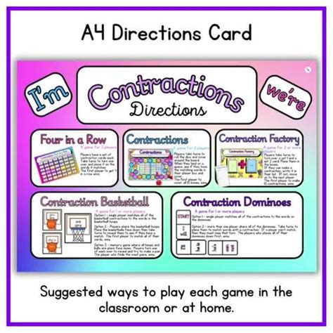 Contraction Games Contraction Practice 2nd Grade 3rd Grade Language Arts